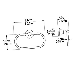 Veemoon 2pcs Wall Mounted Shelves Decorative Shelving Wall Mounted Clothing Rack Self Adhesive Towel Ring Bath Towel Rings Wall Mount Towel Rack Wall Mount Towel Ring Towel Shelf Towel Bar