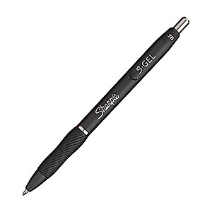 SHARPIE S-Gel, Gel Pens, Ultra Fine Point (0.38mm), Black, 4 Count