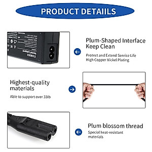 12V Ac Dc Adapter Power Cord for Insignia 19" 20" 24" 28" 32" LED HDTV HD TV NS-32D312NA15, NS-32D220NA16, AY060A-ZF122, NS-24ED310NA15, NS-19E310A13 NS NS-24E200NA14 NS-32D420NA16 Power Supply Cord