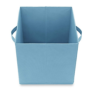 Casafield Set of 12 Collapsible Fabric Cube Storage Bins, Baby Blue - 11" Foldable Cloth Baskets for Shelves, Cubby Organizers & More