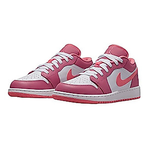 Jordan Nike 1 Low Grade School Desert Berry/Coral Chalk-White 553560-616 5Y