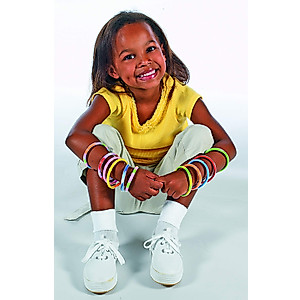 Fun Express Sand Art Bracelets for Kids - Bulk kit Makes 24, Includes Funnel - Sand Art Crafts and Party Favors