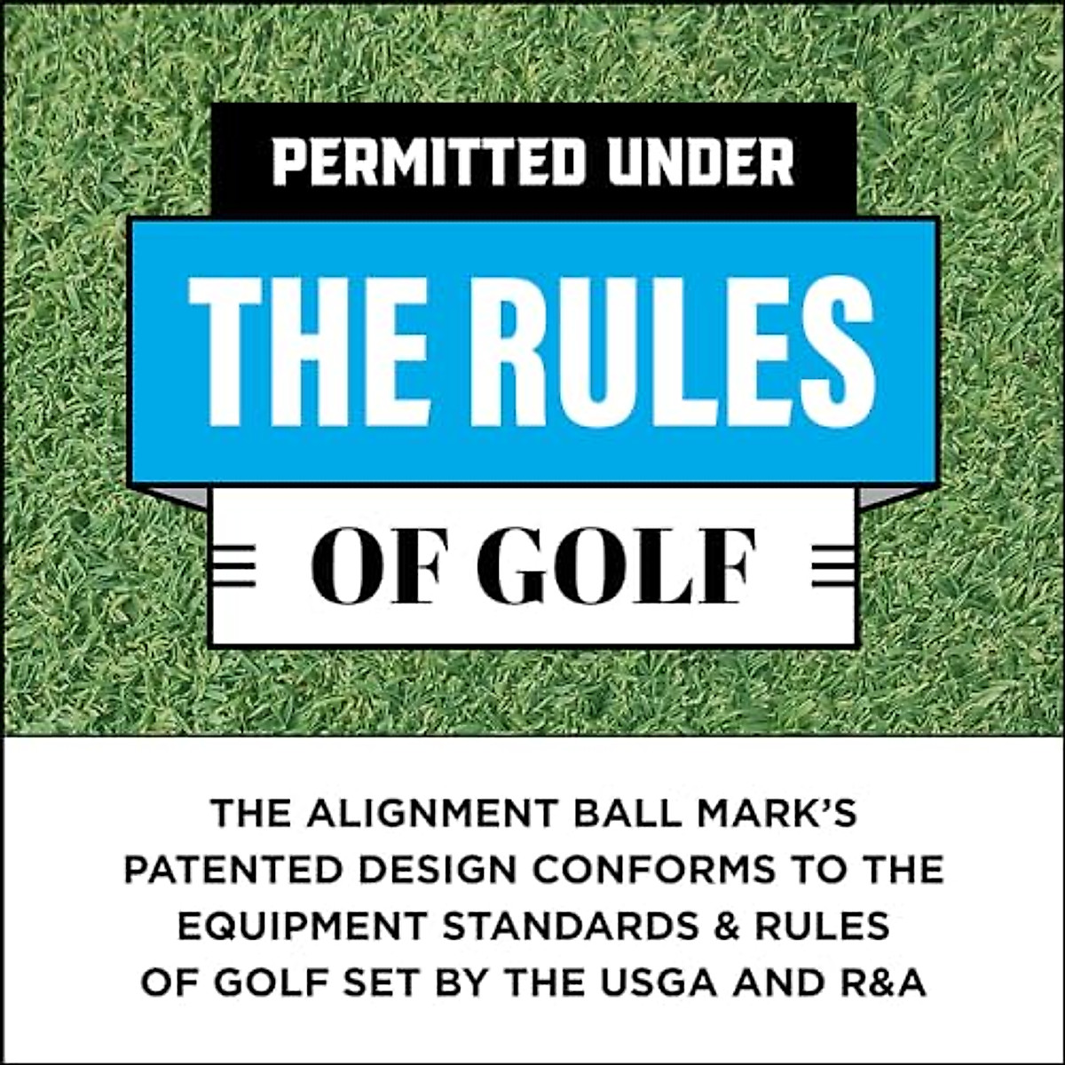 Alignment Ball Mark - Aligning Golf Ball Marker - Rotates for Aiming - Improves Accuracy