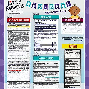 Little Remedies New Baby Essentials Kit, 6 Piece Kit for Baby's Nose and Tummy