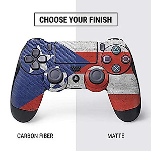 Skinit Decal Gaming Skin Compatible with PS4 Controller - Puerto Rico Flag Distressed Design