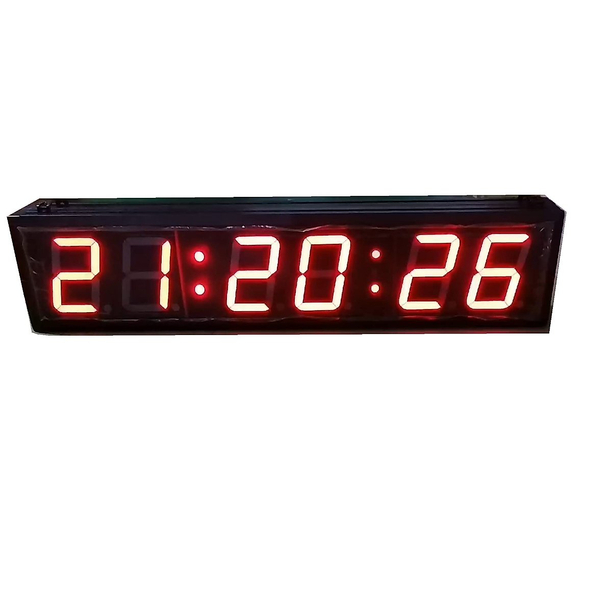 BESTLED Double Sided Semi-Outdoor LED Race Timing Clock 4" 6 Digits Countdown/up Timer 12/24 Hour Format