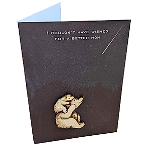 Woodland Mail Special Mothers Day Card or Mom Birthday Card with Wooden Bears