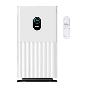 Shark HE601 Air Purifier 6 True HEPA Cleans up to 1200 Sq. Ft., Captures 99.98% of Particles, dust, allergens, Smoke, 0.1–0.2 microns, Advanced Odor Lock, Quiet, 6 Fan, White