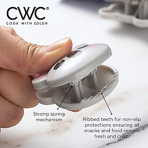 COOK WITH COLOR Cute Bag Clips - 10 Pc. Set of Funny Chip Clips and Snack Clips - Kitchen and Food Bag Clips for Airtight Seal for Food Storage (Koala)