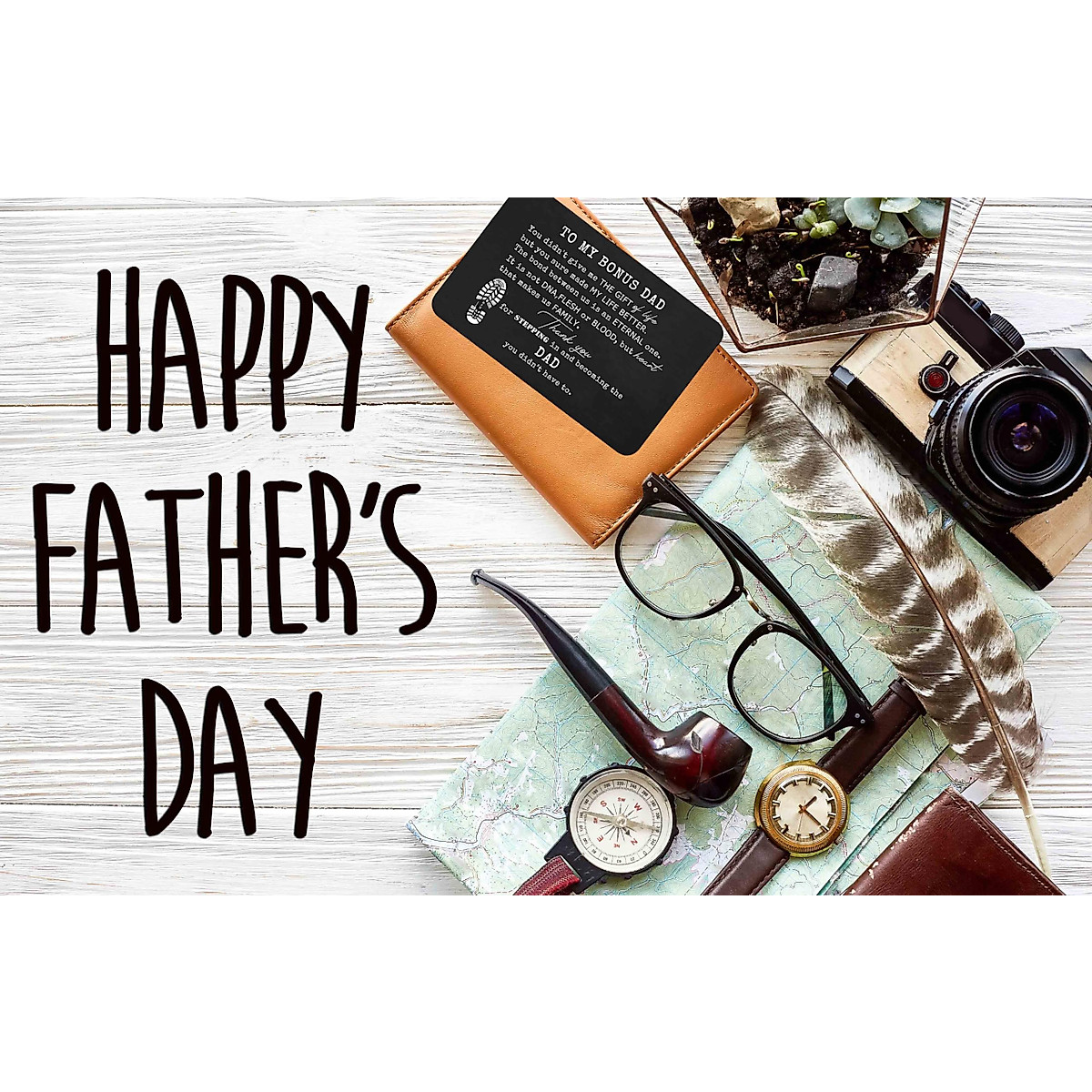 2024 Christmas Gifts for Stepdad Gift-Bonus Dad Appreciation Gifts from Daughter Son-Stepfather Gifts-Birthday Father's Day Gifts-You Didn't Give Me the Gift of Life-Wallet Insert Decor-Wallet Card