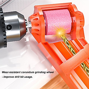 Drill Bit Sharpener Portable Diamond Drill Bits Sharpening Tool and Hex Shank Impact Twist Drill Bit Set 13 Pcs drill sharpener Tool set for Grinding Iron Drill Bits Hand Tool