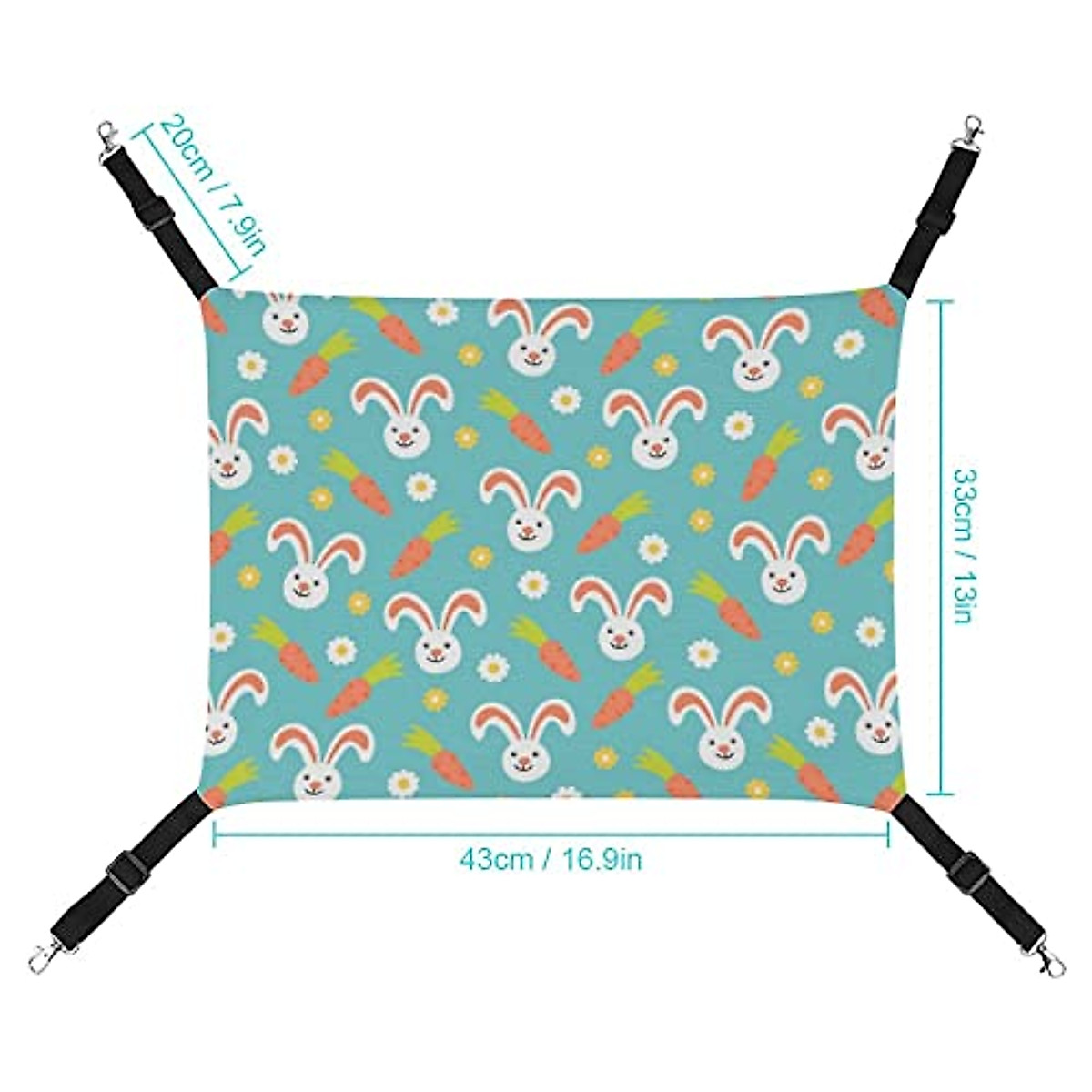 Bunny Love Carrot Pet Hammock Comfortable Adjustable Hanging Bed for Small Animals Dogs Cats Hamster