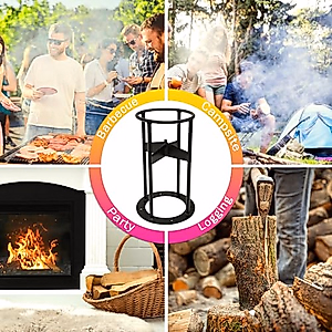 PIRIPARA Firewood Splitter Kindling Wood Splitting, Manual Log Wood Splitting Tool, 4 Parts at One Time Wood Splitter Cutter for 8.7" Diameter Wood