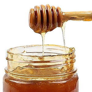 1PC Yellow Honey Dipper Sticks,Wood Honey Dipper Sticks Silicone Honey Sauce Stirrer Spoon Wooden Honey Mixing Stirrer for Kitchen Tool,Easy to Clean and Store,Kitchen and Dining