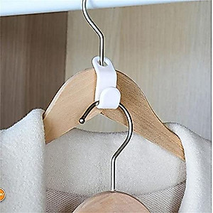 GONEBIN Clothes Hanger Connector Hooks,Hanger Extender Clips,Closet Hanger Wonder Space Saver Magic Extension Hook Clothing Rack 10pcs
