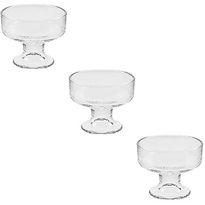 Didiseaon 3pcs Serving for Tulip Jam Drink Dishes Shaped Cups Trifle Parfait Fruit Mushroom Crystal Birthday Dessert Party Transparent Baking Beer and Tasting Kitchen Plate Espresso Bar