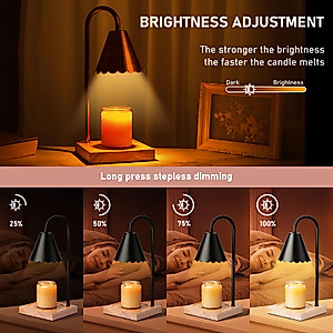 Abisailov Electric Candle Warmer Lamp with Timer, Candle Lamp Warmer for Jar Candles, Dimmable Lamp Candle Warmer Light, Aesthetic Candle Warming Lamp, Modern Candel Warmer