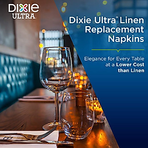 Dixie Ultra 1/6-Fold Linen Replacement Napkin by GP PRO GEORGIA-PACIFIC White; 92113; 200 Napkins Per Box; 4 Boxes Per Case (800 Total)