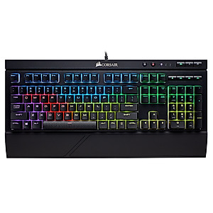 Corsair - K68 RGB Mechanical Gaming Keyboard RGB Backlit Cherry MX Red Switch - Black (Renewed)