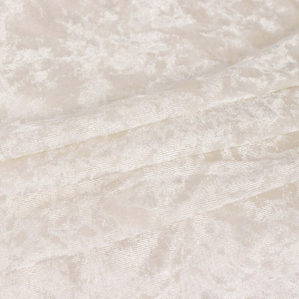 Efavormart 5 Yards Velvet Fabric Bolt 65" Wide Fabric Roll Ivory Soft Touch Velvet Fabric