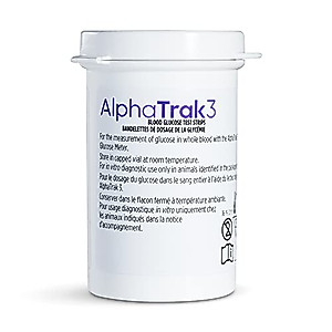 AlphaTrak 3 Test Strips for Use with AlphaTrak 3 Blood Glucose Monitoring System for Cats and Dogs, 50 Test Strips