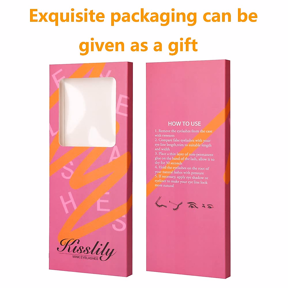 Kisslily 5 Pairs 20mm 3D Real Mink Eyelash Pack Fluffy False Eyelashes Extension Multi Pack Handmade Reusable Criss-cross Dramatic Thick Lash（188）