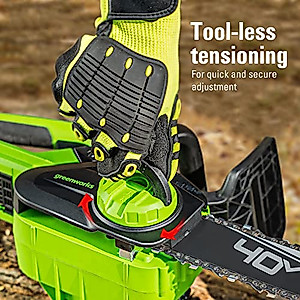 Greenworks 40V 12" Chainsaw, 2.0Ah Battery and Charger Included (Gen 2)