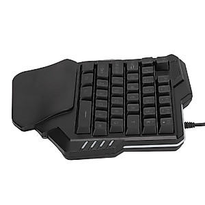 Hilitand One Handed Gaming Keyboard,35 Keys,LED Backlit,Ergonomic Mini Mechanical Gaming Keyboard,for Win 2000/XP/ME/7/8,for Vista,for Android,for Linux,for OS