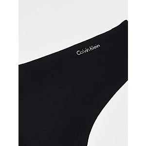 Calvin Klein Women's Invisibles Seamless Thong Panties, 5 Pack, Black 5 Pack, Medium