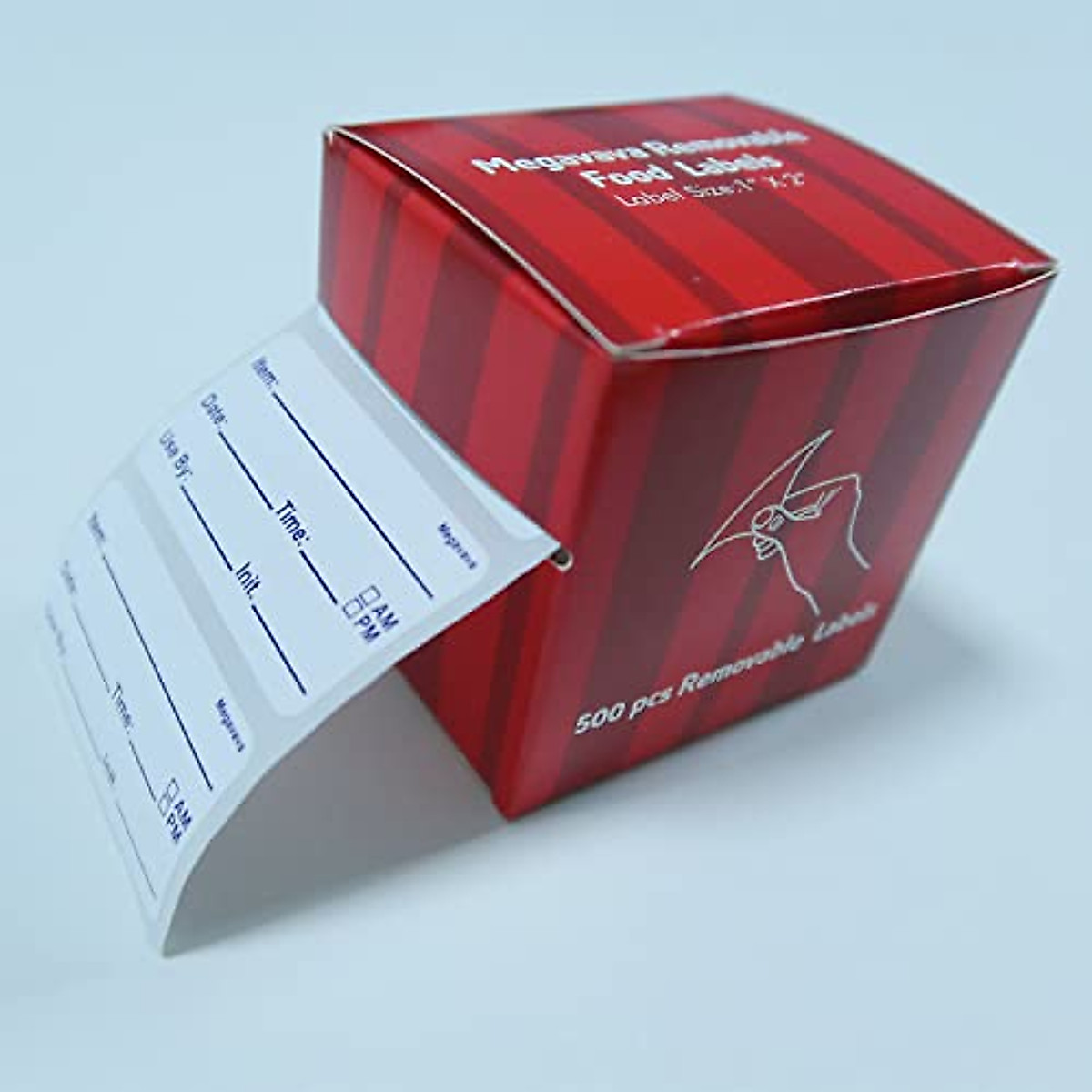 Megavava Food Labels for for Home and Restaurant Use-500 Mason Jar Labels Removable Fridge Freezer Labels for Food Containers Prep - Canning Labels, and Pantry Storage 1x2 inch Size