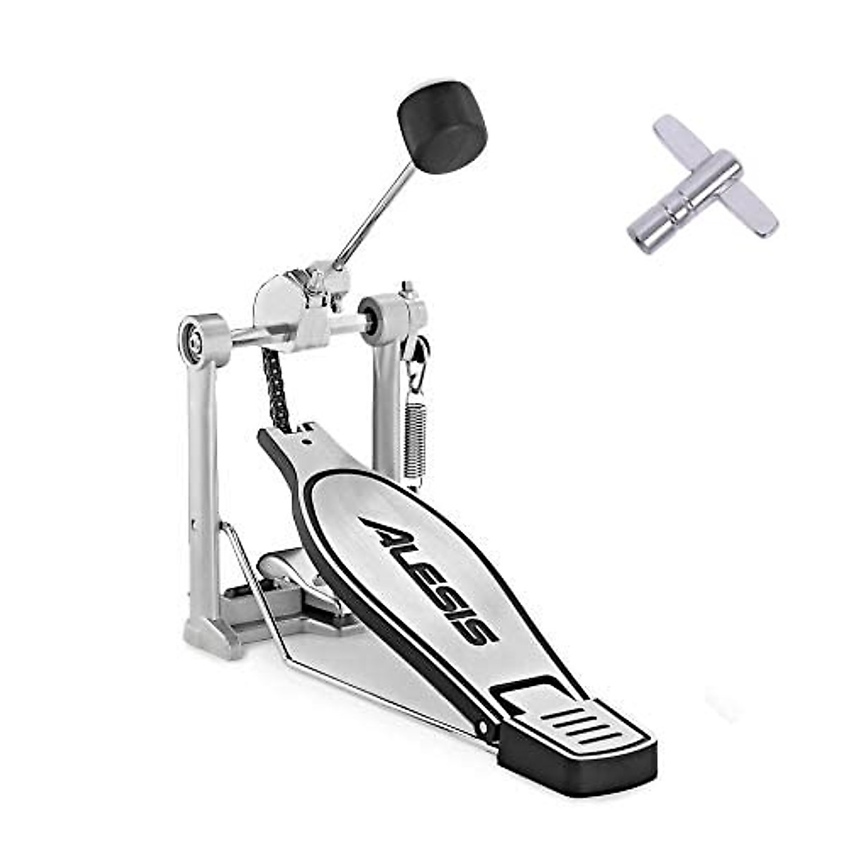 Alesis V2 DMPedal Single Kick Bass Pedal and Silverline Audio Drum Key Bundle