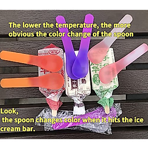 30 Color-Changing Spoons-Pink, Orange, Purple-Birthday Party Spoons-Dessert Spoons-Ice Cream Spoons-Used by preschool children-One-time use or multiple-use-Individually Wrapped!