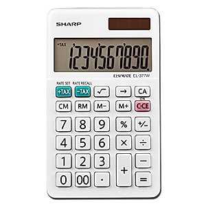 Sharp EL-377WB Business Calculator, White 2.75