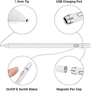 Active Stylus Pen Compatible with Amazon Kindle Fire HD 7 (2013 Release),8.9 (2012 Release)/ 10 Plus (2021 Release)/ 6 (2014 Release) - Digital Capacitive Touch Rechargeable Palm Rejection