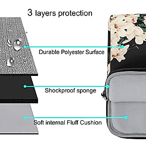 MOSISO Laptop Shoulder Bag Compatible with MacBook Air 15 inch M2 A2941 2023/Pro 16 2023-2019 M2 A2780 M1 A2485 A2141,15-15.6 inch Notebook,Polyester Syringa Carrying Briefcase Sleeve with Belt