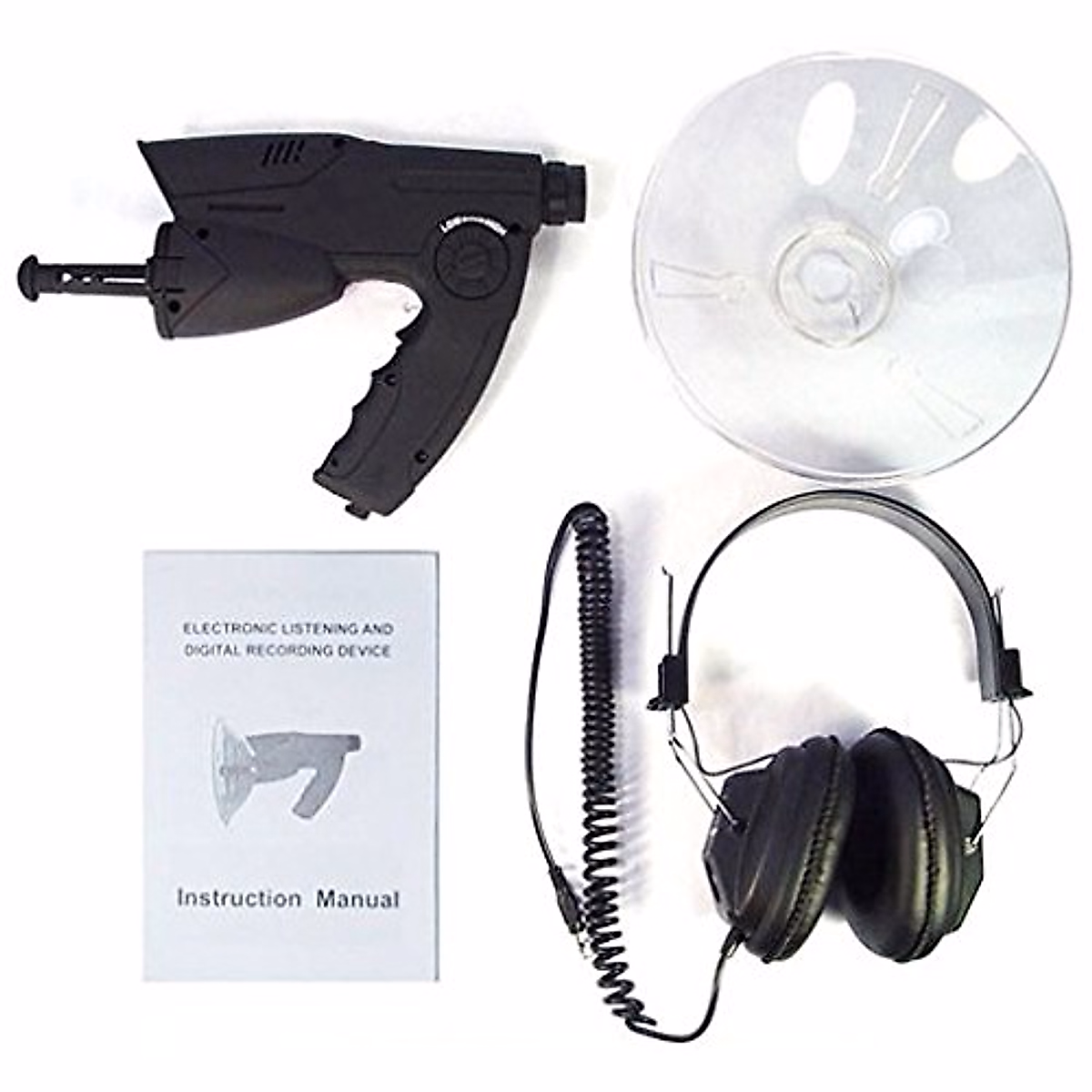 CozyHomelover Portable Parabolic Microphone Monocular Bionic Ear for Long Range Listening Up To 300 Ft