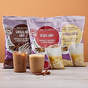 Big Train Spiced Powdered Instant Chai Tea Latte Mix, Spiced Black Tea with Milk, For Home, Coffee Shop, Restaurant Use, 56 Ounce