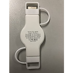 NEWDERY Portable Apple Watch Charger, Wireless Charger for iWatch with USB-A & USB-C Fast Charging Magnetic Cordless Travel Charger for Apple Watch Series 8 7 SE 6 5 4 3 2, White