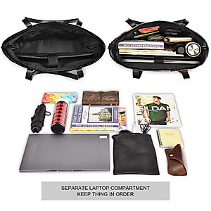 Snowy Christmas Painting Farmhouse Laptop Tote Bag for Women Canvas Teacher Tote Bags Travel Work Bag Handbags Purse Zipper