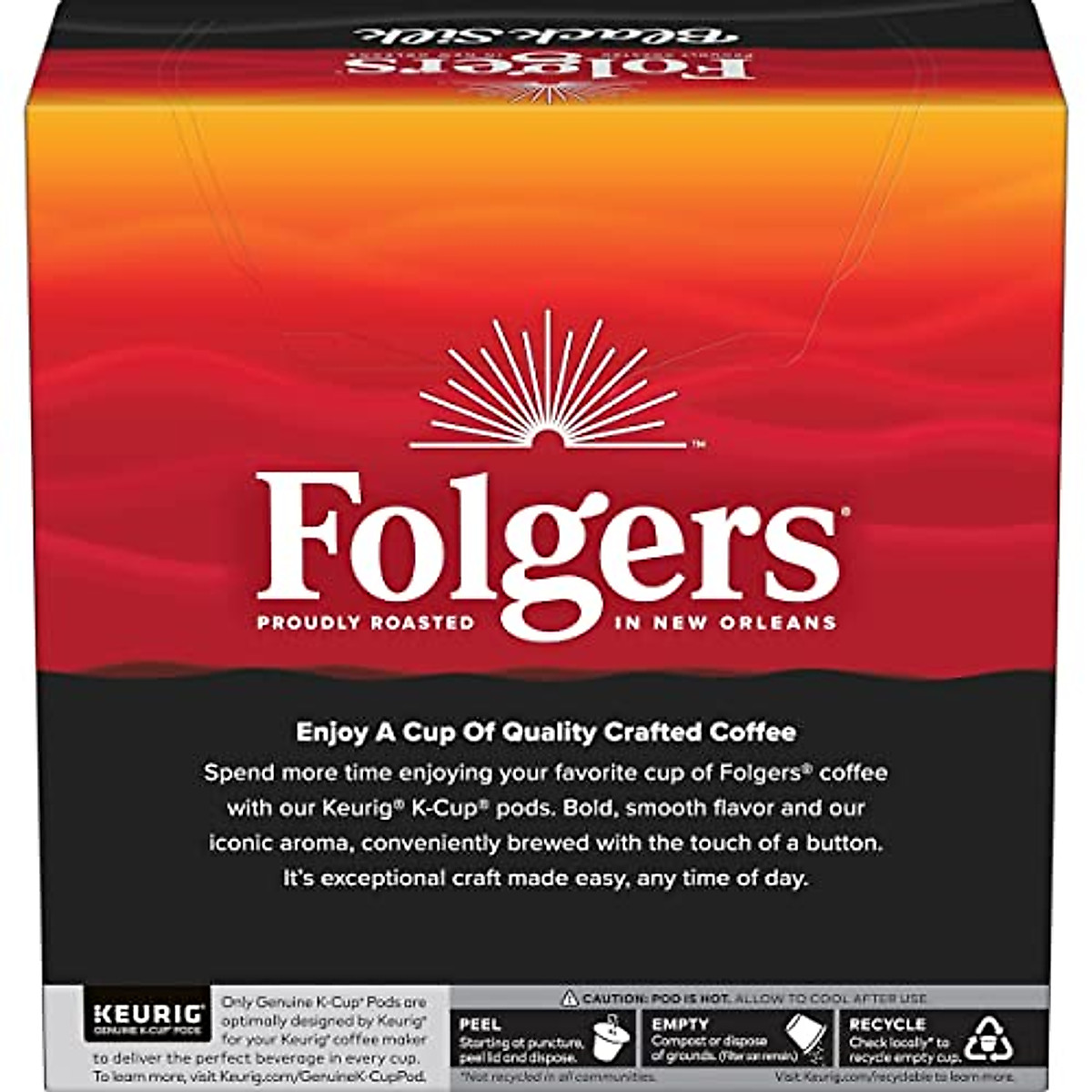 Folgers Black Silk Dark Roast Coffee, 128 Keurig K-Cup Pods