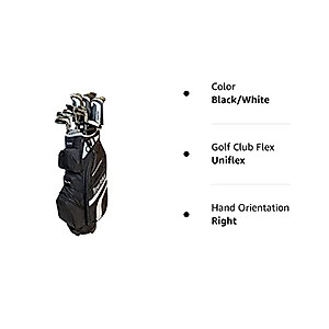 Tour Edge HL4 to-Go Mens Complete Golf Set Uniflex-Steel-RH, Black/White, one Size (HNSRSU13.B)