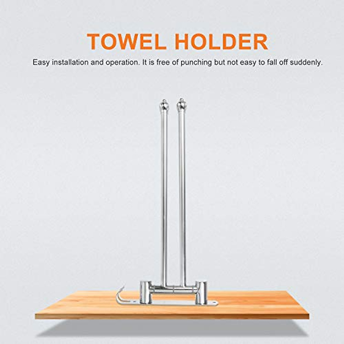 DOITOOL Towel Racks, Wall Mounted Swivel Towel Bar 2 Arms Towel Holder with Crown Shape End