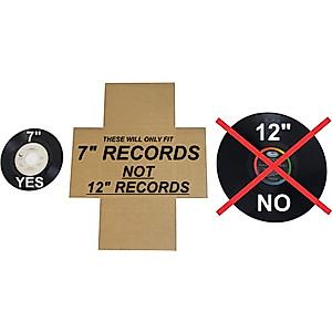 7" 45RPM Vinyl Record Shipping Mailers - Adjustable Multi-Depth Kraft Brown - Holds 1 to 12 7" Vinyl Records #07BC01VD (Qty: 10)