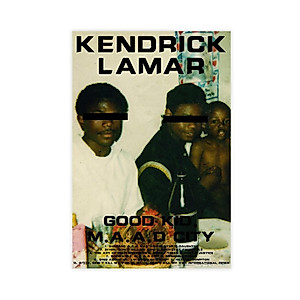 Kendrick Lamar Poster Good Kid, M.A.A.D City Album Cover Posters Canvas Poster Bedroom Decor Sports Landscape Office Room Decor Gift Unframe: 12x18inch(30x45cm)