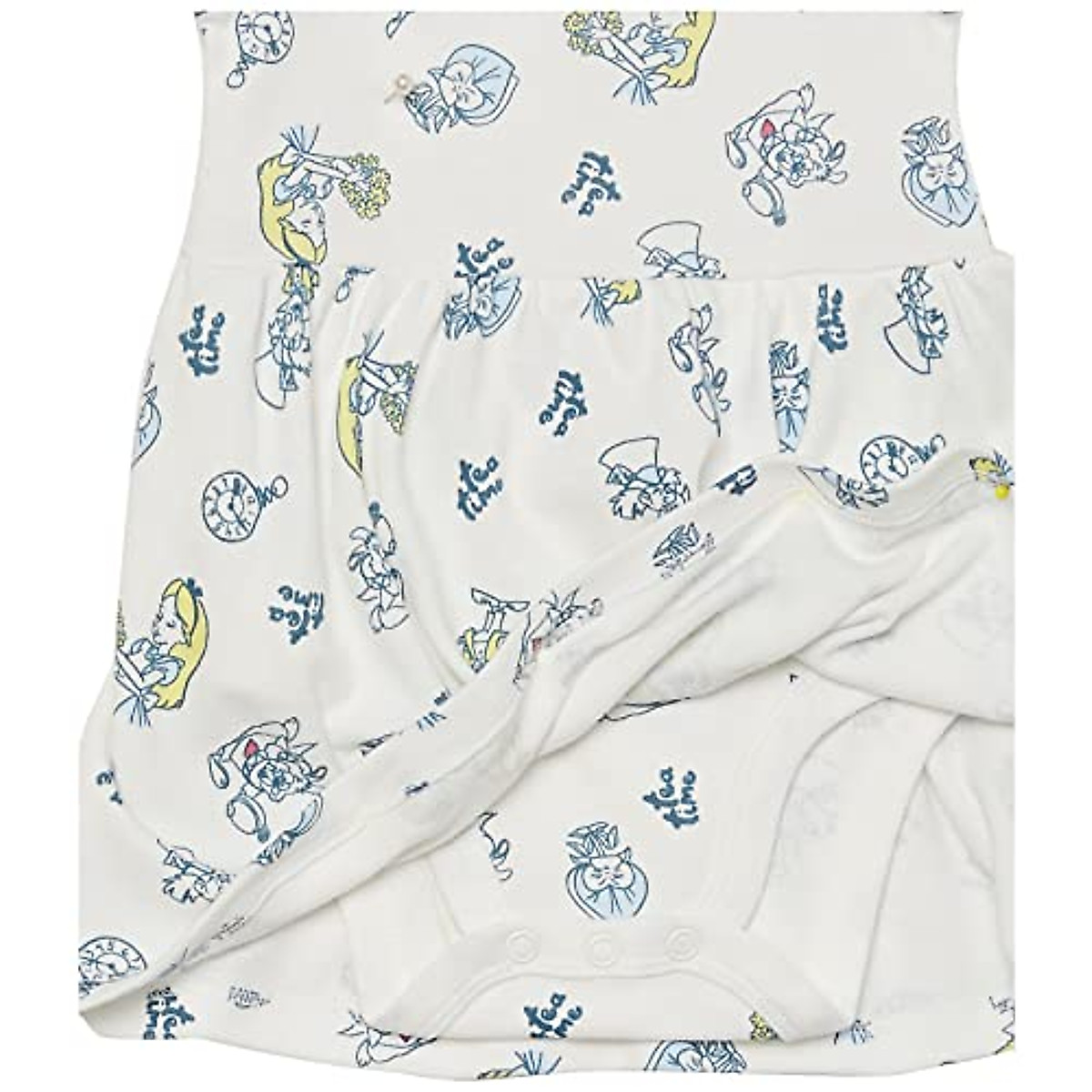 Amazon Essentials Disney | Marvel | Star Wars | Princess Baby Girls' Dresses, Pack of 3, Alice Tea Party, 12 Months