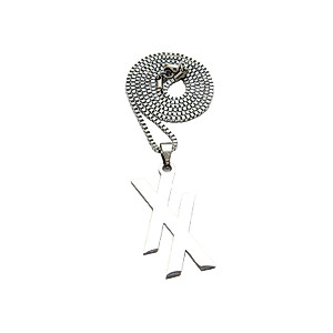 Jewelry For MGK XX PENDANT 18" 20" 24" BOX CUBAN ROPE STAINLESS STEEL CHAIN HIP HOP NECKLACE Style-2345908-2425