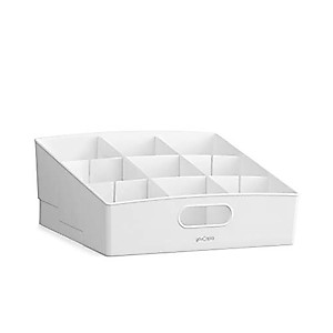 YouCopia Kitchen Cabinet Pantry ShelfBin Packet & Snack Bin Organizer, Large, White