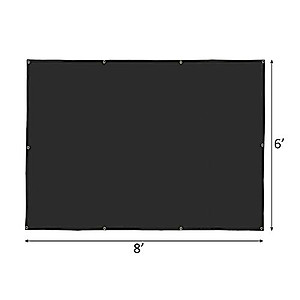 FOTMISHU 90% Sunblock Shade Cloth 6ftx8ft+4pcs 4" Ball Bungee,Anti-Aging Sun Mesh UV Resistant net,wit Garden Shade Mesh Tarp for Plant Cover,Greenhouse,Barn, Kennel,Carport,Flowers,Plants,Patio Lawn