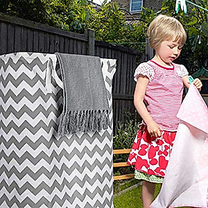 3 Pieces 72 L Large Storage Basket Kids Girls Baby Laundry Hamper Collapsible Clothes Toy Baskets with Handles for Dorm Nursery Home (Stripe, Curve, Star)