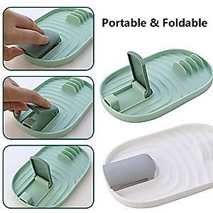 HengKe 2 Pack Kitchen Pot Pan Cover Lid Shell Stand Holder Kitchen Utensil Holder Pots Lid Ladles Holder for Pots and Spoon Rest Kitchen Gadgets for Kitchen Storage Counter Stove Organizer